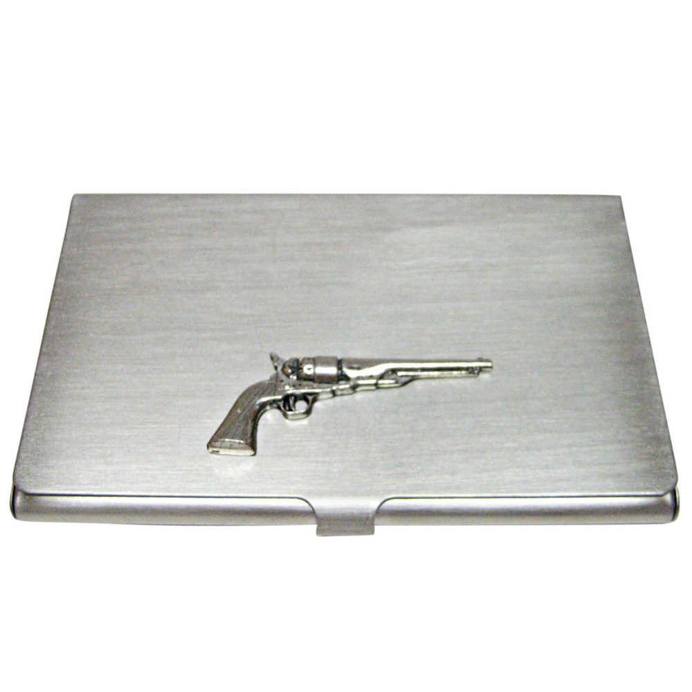 Antique Revolver Pistol Gun Business Card Holder - Gem